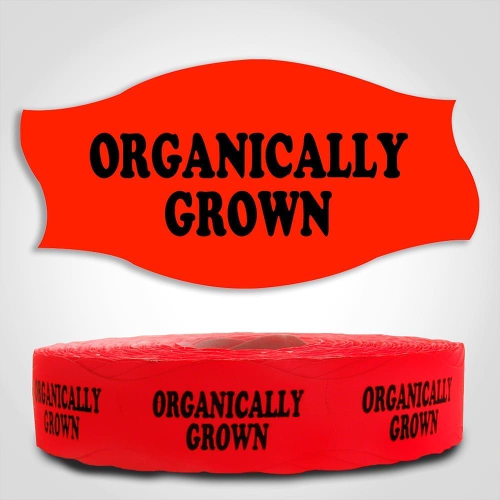 Organically Grown Label - 1000 stickers | Produce Labels