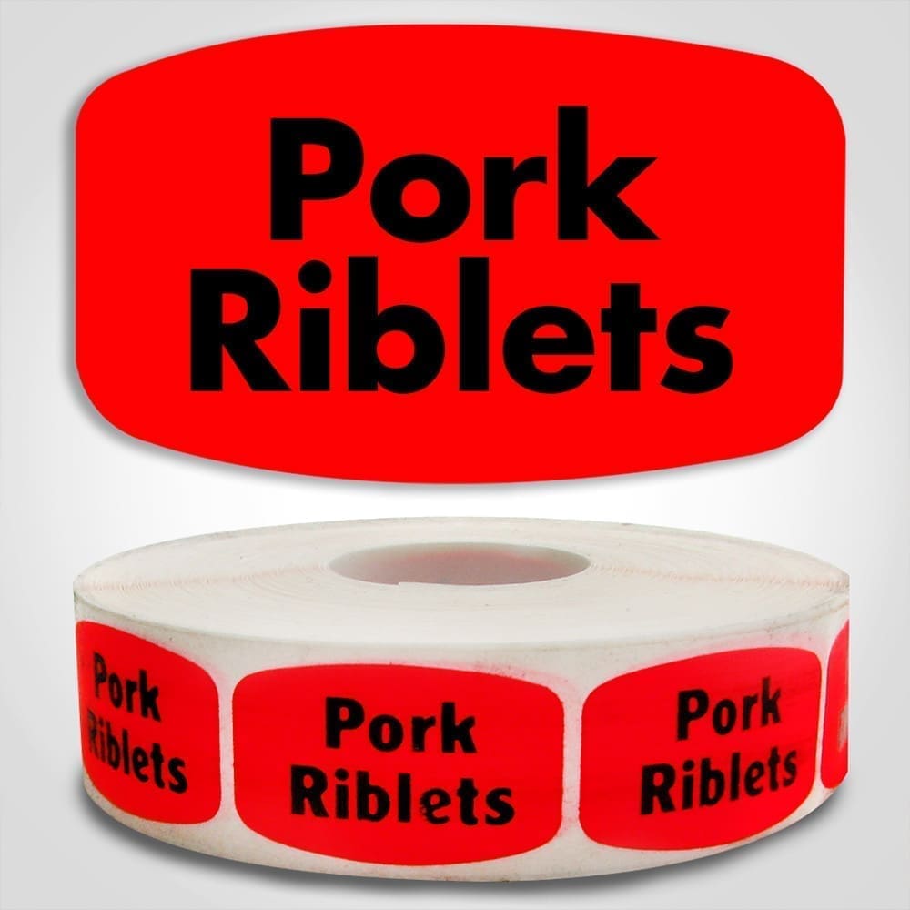 Pork Riblets Label - 1000 Stickers | Butcher Labels