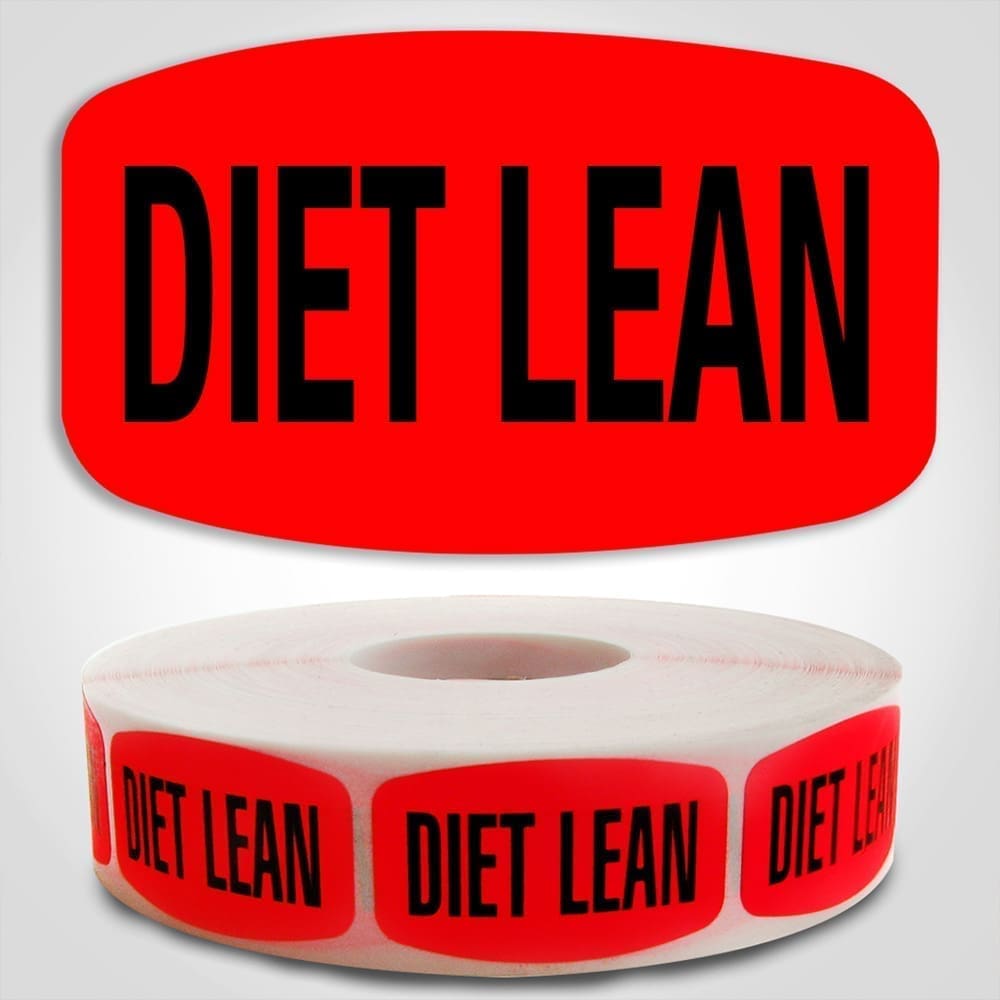 Diet Lean Labels - 1000 Stickers | Merchandising Labels