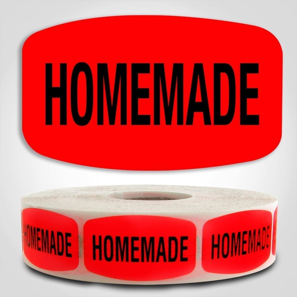 Homemade Labels - 1000 Stickers | Merchandising Labels