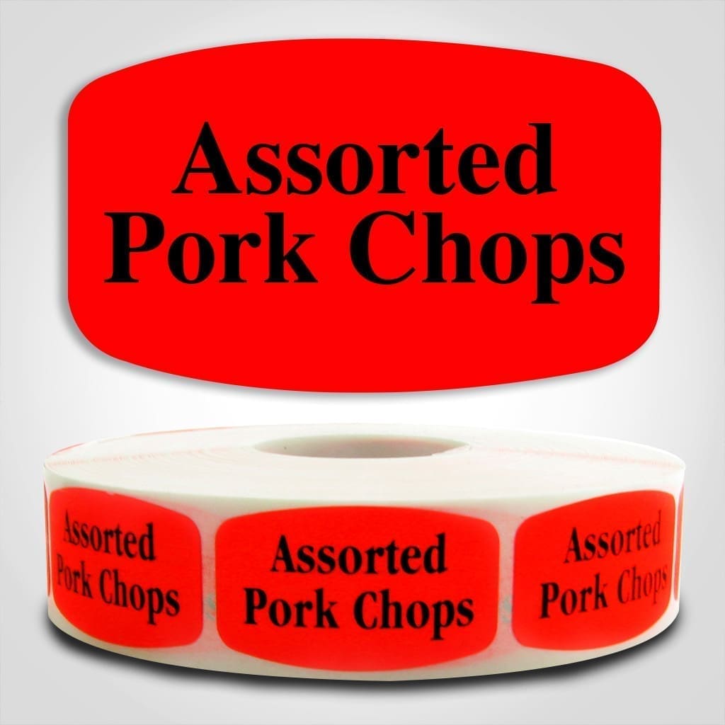 Assorted Pork Chops Label - 1000 Stickers | Butcher Labels