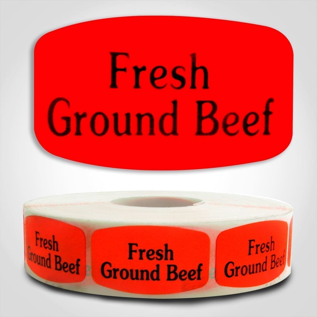Fresh Ground Beef Label - 1000 Stickers | Butcher Labels