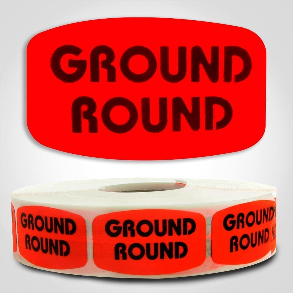 Ground Round Label - 1000 Stickers | Butcher Labels