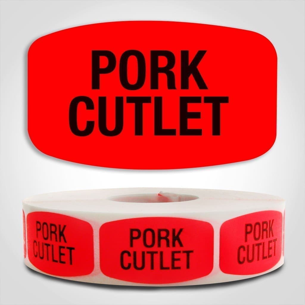 Pork Cutlets Label - 1000 Stickers | Butcher Labels