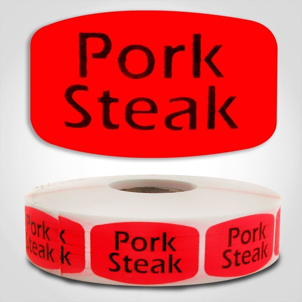 Pork Steak Label - 1000 Stickers | Butcher Labels
