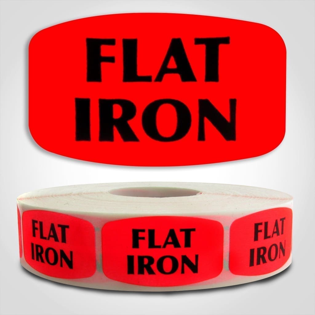 Flat Iron Label - 1000 Stickers | Butcher Labels