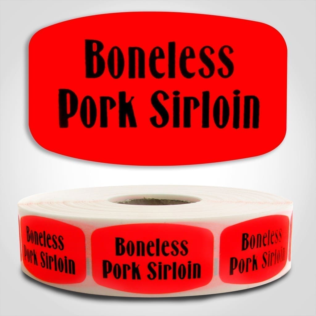 Boneless Pork Sirloin Label - 1000 Stickers | Butcher Labels