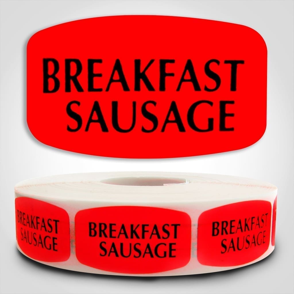 Breakfast Sausage Label - 1000 Stickers | Butcher Labels