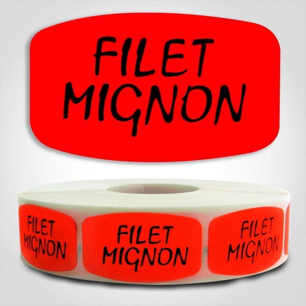 Filet Mignon Label - 1000 Stickers | Butcher Labels