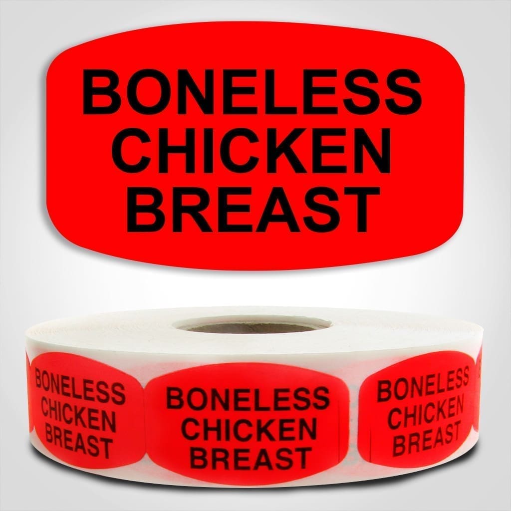 Boneless Chicken Breast Label - 1000 Stickers | Butcher Labels
