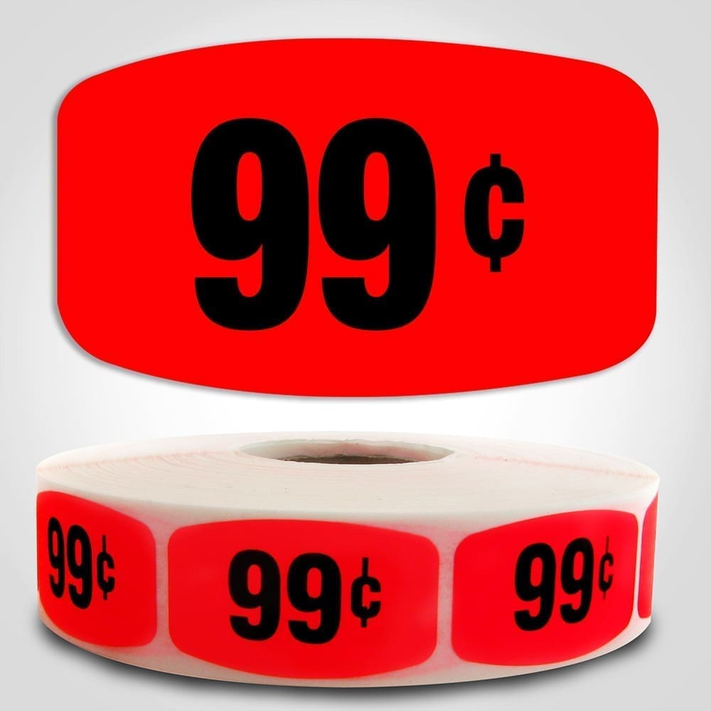 99 Cents Label - 1000 stickers | Price Label