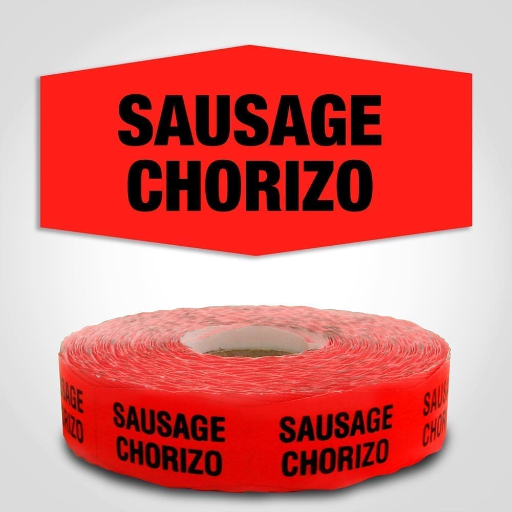 Sausage - Chorizo Label - 1000 Stickers | Bilingual Label