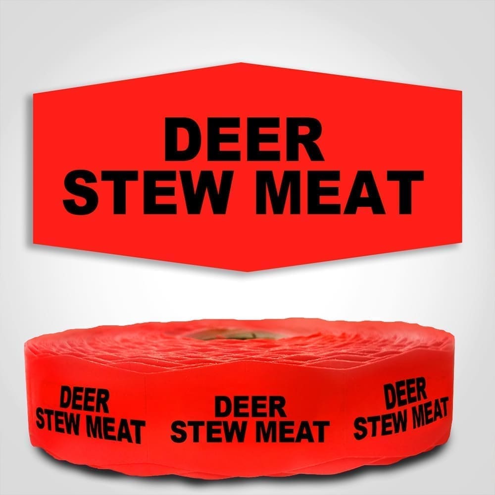 Deer Stew Meat Label - 1000 stickers