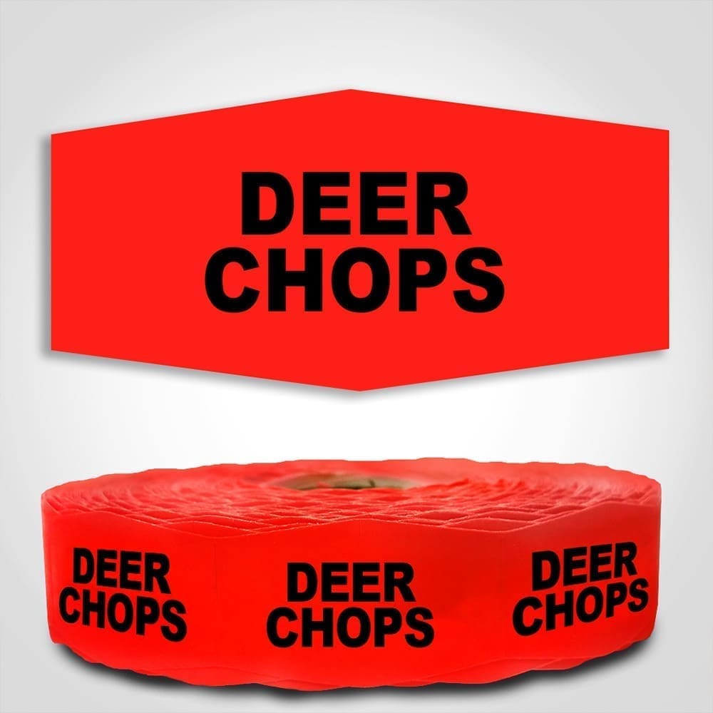 Deer Chops Label - 1000 stickers | Butcher Labels
