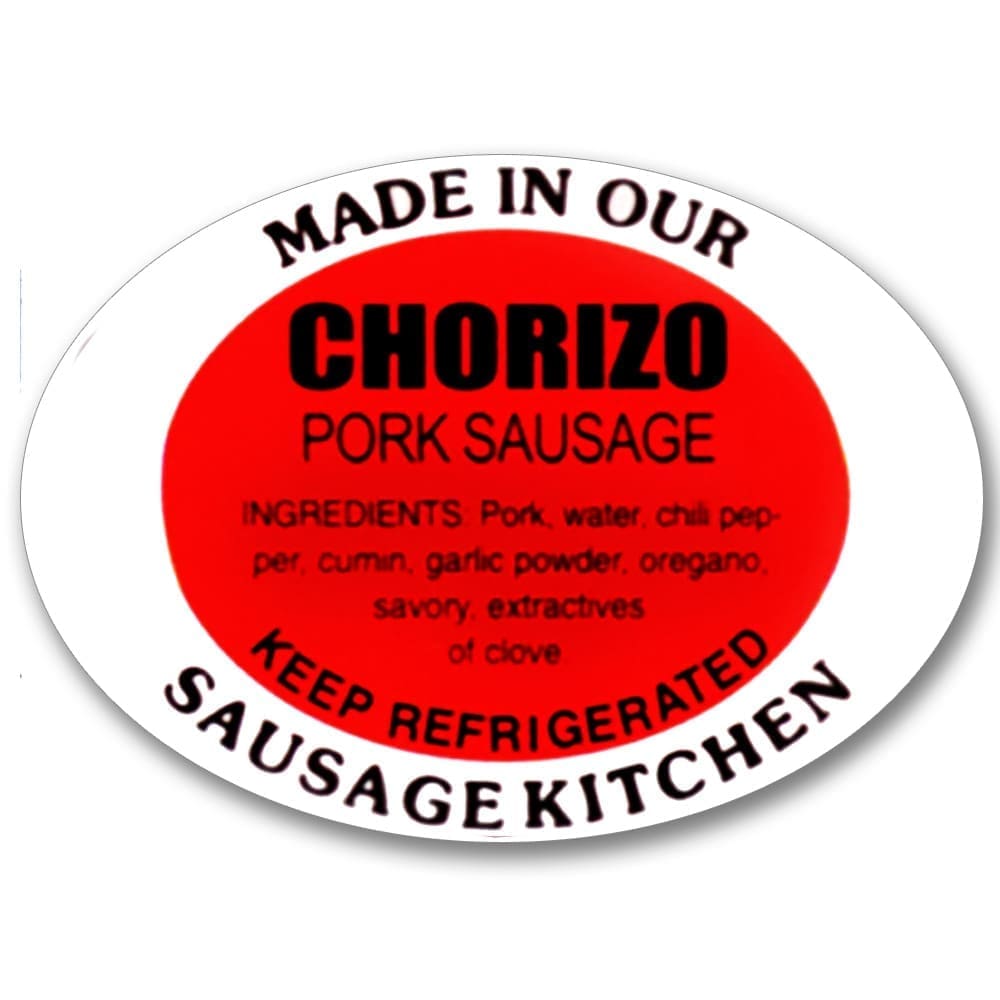 Chorizo Pork Sausage Label - 500 Stickers | Butcher Labels