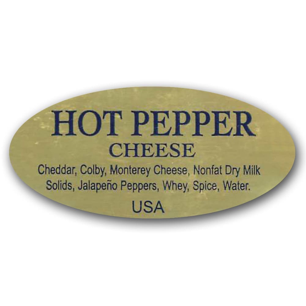 Hot Pepper Cheese Labels - 500 Stickers | Deli Labels