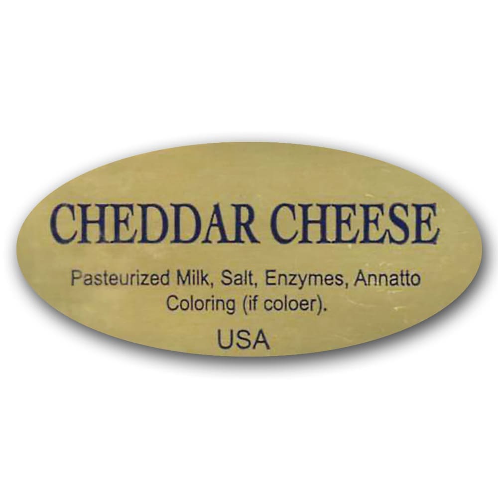 Cheddar Cheese Labels - 500 Stickers | Deli Labels