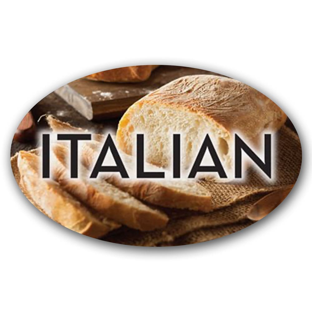 Italian Bread Label – 500 Bakery Stickers per Roll