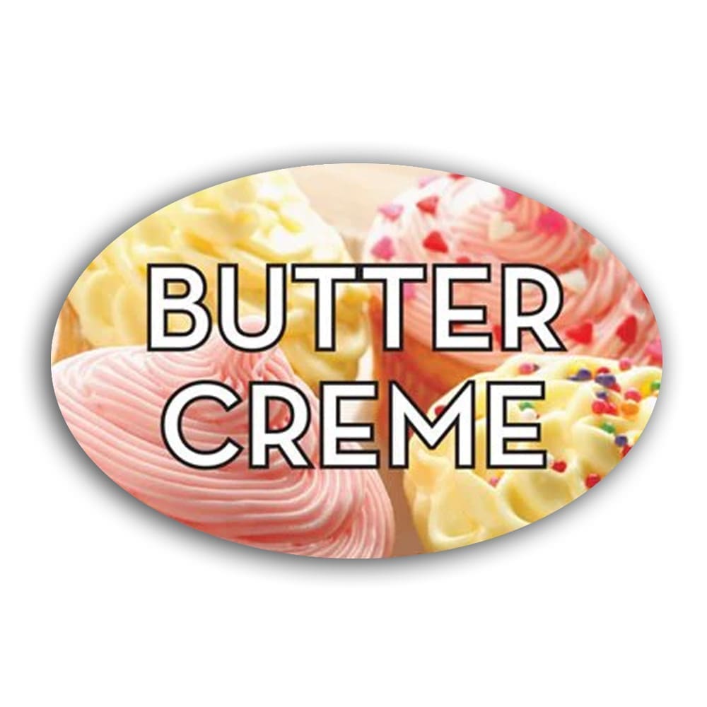 Butter Creme Label 500 Stickers | Bakery Labels