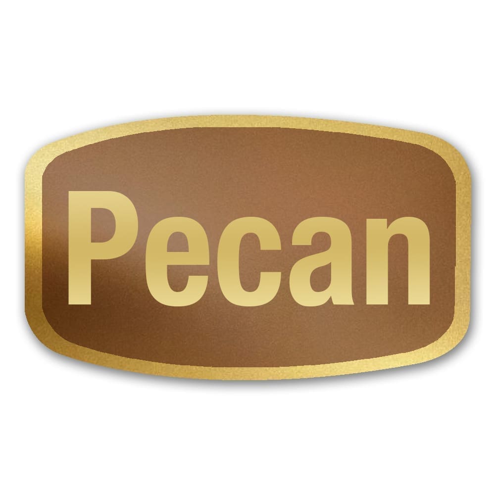 Pecan Pie Label – Gold Foil Bakery Stickers (Roll of 1000)