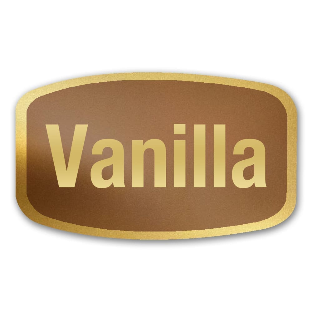 Vanilla Label – Gold Foil Bakery Stickers (1,000 per Roll)