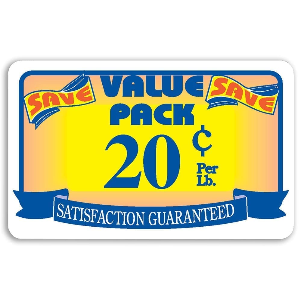 Value Pack Save 20 Cents Label - 500 Stickers | Sale Labels