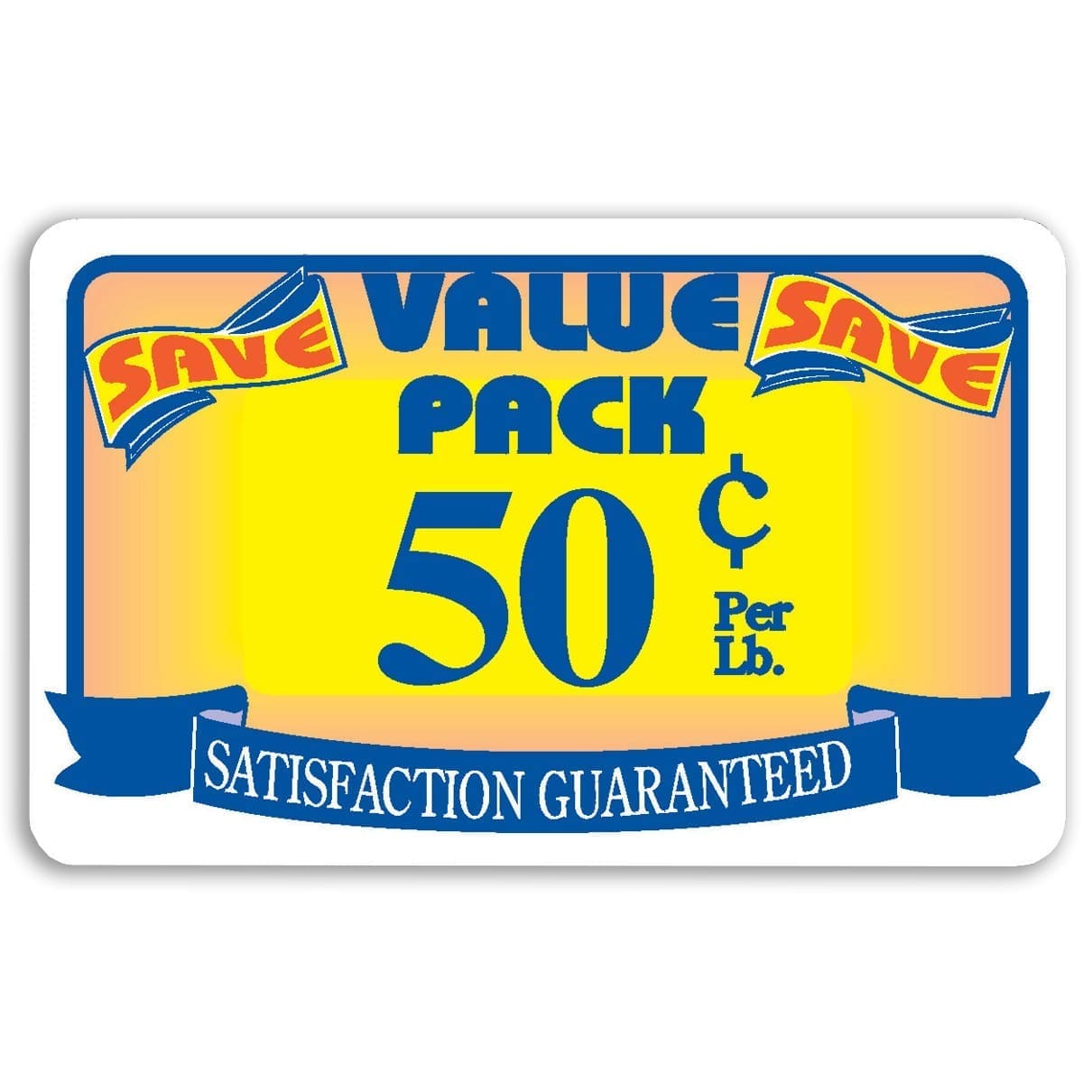 Value Pack Save 50 Cents Label - 500 Stickers | Sale Labels